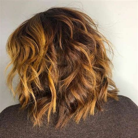 Golden Copper Balayage By Adrienne Dara Textured Bob Hairstyles