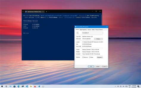 how to check framework version on windows 10 windows central