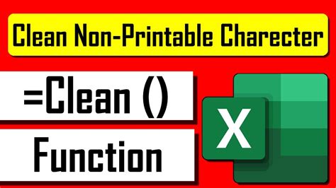 how to use clean function in excel youtube