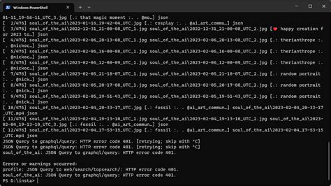 errors or warnings occurred · issue 1891 · instaloader instaloader
