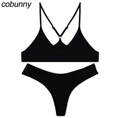 Cobunny Sexy Bikini Set 2017 Swimwear Women Cut Out Brazilian Bikini