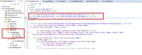 angularjs file not loading in browser using eclipse