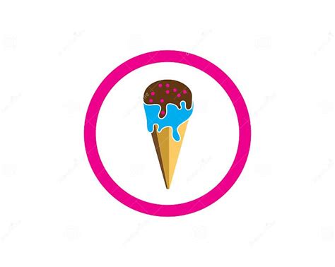 Ice Cream Logo Vecctor Template Stock Vector Illustration Of Frozen