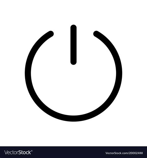 power button icon symbol of start or turn on vector image