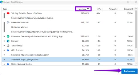 microsoft edge high memory and cpu utilization top 8 ways to fix usage