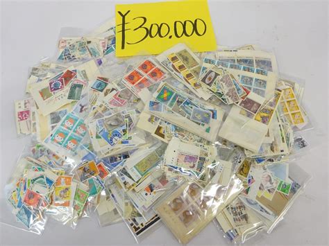 【傷や汚れあり】1円～ おたからや G0107 11 未使用切手大量 バラ切手 記念切手 等 額面総額概算300 000円分 の落札情報詳細