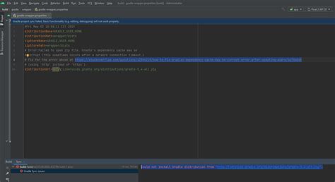 android gradle sync issues could not install gradle distribution