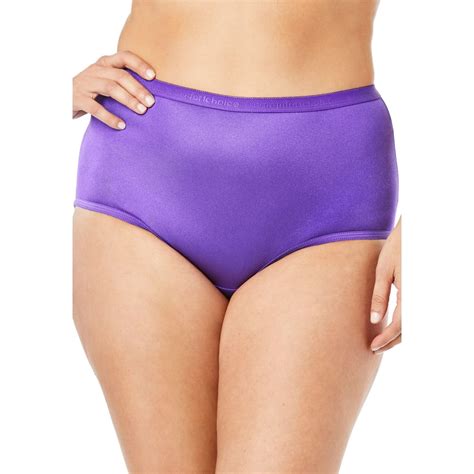 Comfort Choice Comfort Choice Womens Plus Size 10 Pack Nylon Full