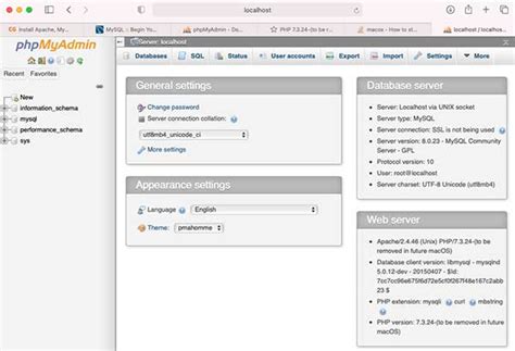 install apache mysql php and phpmyadmin on macos big sur 11