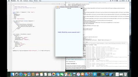 create an hello world app on react native youtube