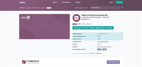 cara install modul accounting eksternal cybrosys pada odoo 14