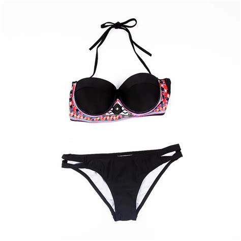 Extreme Classic Bohemia Style Bikini Ladies Strappy Push Up Bikini Set