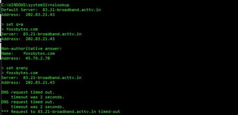 how to check dns records using basic nslookup command examples