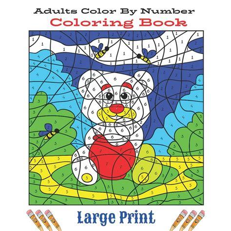 Adults Color By Number Large Print Coloring Book Easy And Simple