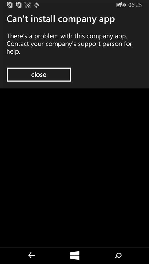can t install enterprise app developed in cordova phonegap on windows