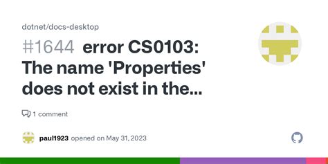 error cs0103 the name properties does not exist in the current