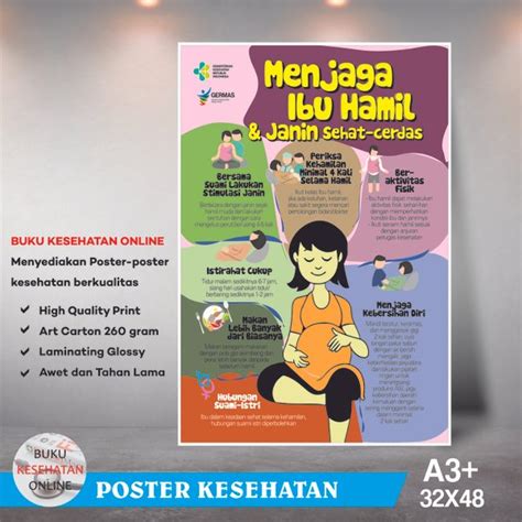 Jual Poster Kesehatan Menjaga Ibu Hamil Dan Janin Sehat Cerdas