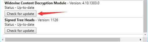 fixed widevine content decryption module not updating on chrome
