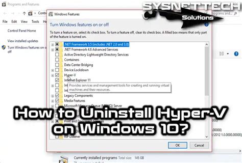 how to uninstall hyper v sysnettech solutions