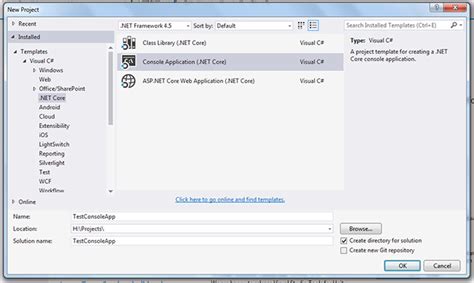 getting started with dotnet core