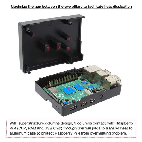 raspberry pi 4 use aluminum case passive cooling metal enclosure geekworm