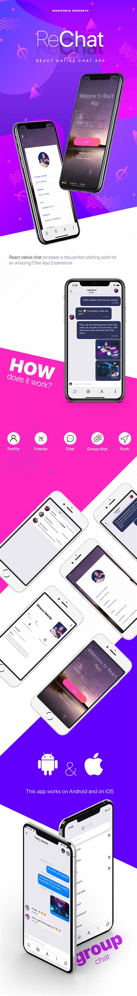 chat app template react native expo android code market