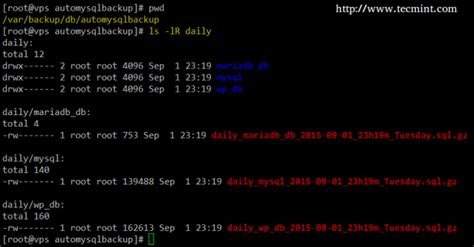 how to backup restore mysql mariadb and postgresql using