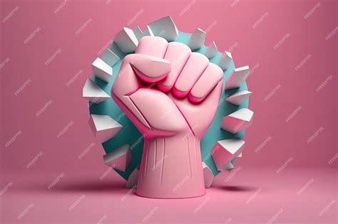 Premium Photo Clenched Fist As A Symbol Of Feminist Struggle With