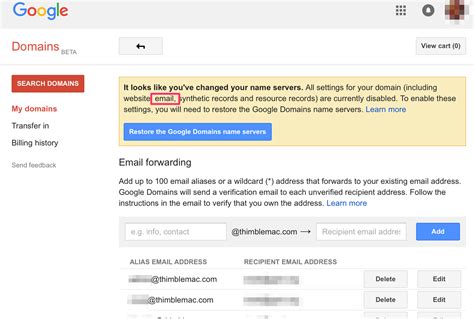 email how do i setup my domain provider s mail forwarding with