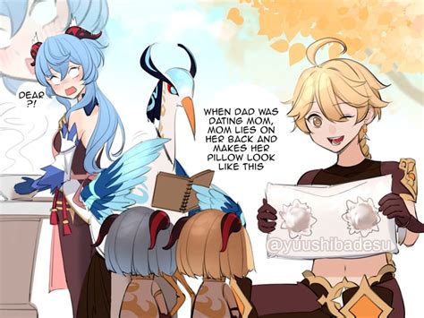 Ganyu Aether And Cloud Retainer Genshin Impact Drawn By Yuushiba