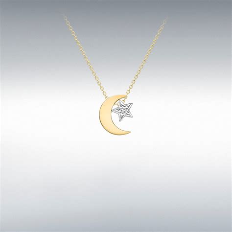 9ct Gold Moon And Star Pendant Jack Dylan Jewellers