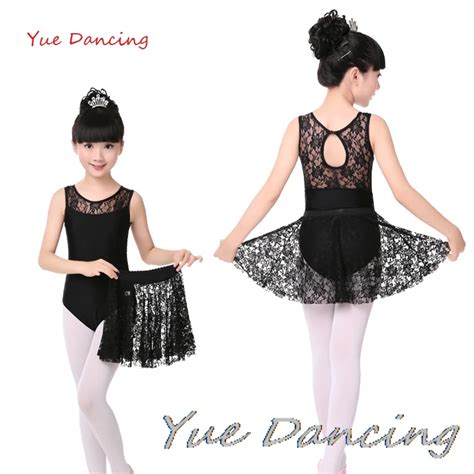 Hollow Lace Rhythmic Gymnastic Leotard Black Ballet Dress Girls Leotard
