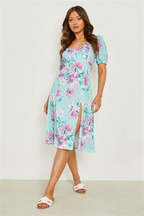 Floral Puff Sleeve Midi Dress Dresses Images 2022 Page 8