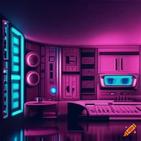 Sci Fi Music Room With Pink Accents On Craiyon