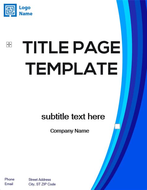 10 title page template room