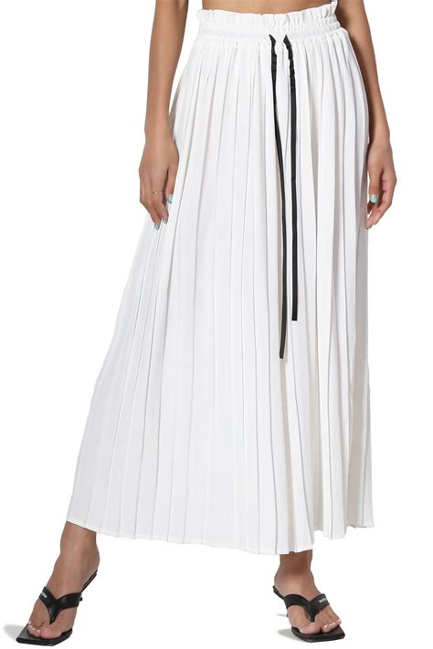 Themogan Womens Elastic Waist Pleated Trousers Wide Leg Crop Pants
