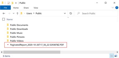 save a paginated report to a local folder with power automate power