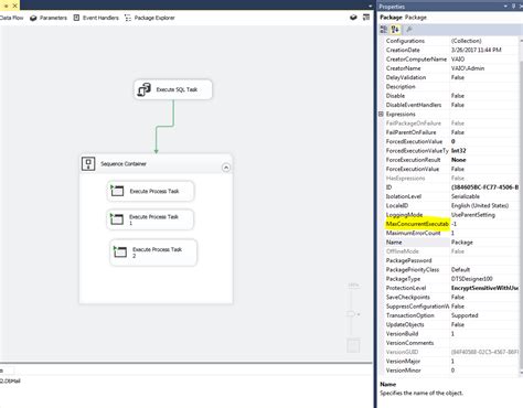 [solved] ssis run multiple execute process tasks in parallel sql server