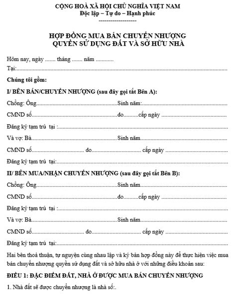 Mẫu Giấy Chuyển Nhượng Đất Viết Tay Hợp Pháp Và Cách Viết