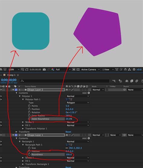 shapes easily round corners in after effects graphic design stack