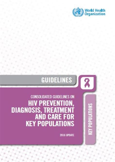 Consolidated Guidelines On Hiv Prevention Diagnosis Treatment And