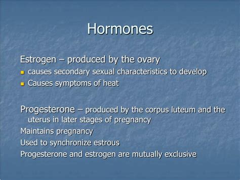 Ppt The Effect Of Hormones On The Estrous Cycle Powerpoint