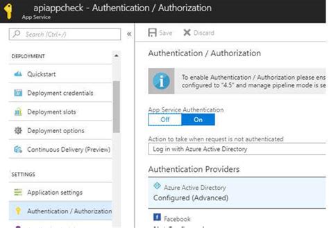 microsoft azure odata feed web api authentication setup