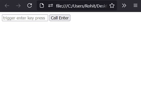 how to press enter key programmatically in javascript simple code