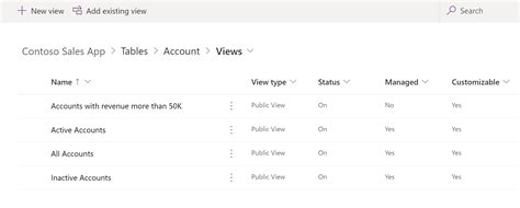 choose and configure columns in model driven app views in power apps