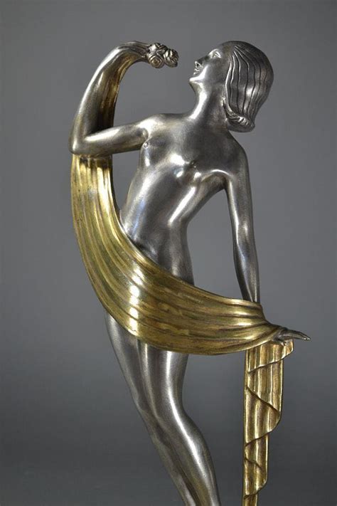 Art Deco Bronze The Rose Dancer By Zoltan Kovats Statues Art Deco