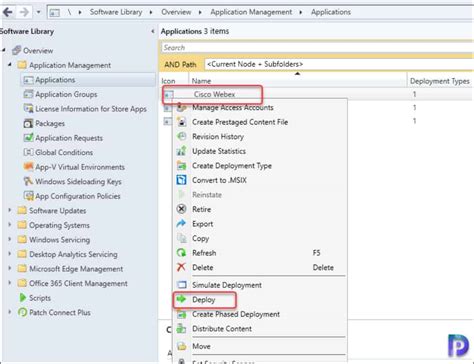 cisco webex app deployment using sccm configmgr