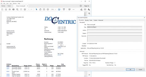 customize document properties of invoices generated as pdfs in d365fo