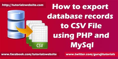 how to export database records to csv file using php and mysql