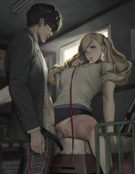 Rule 34 Akira Kurusu Ann Takamaki Blonde Hair Blue Eyes Ejaculating